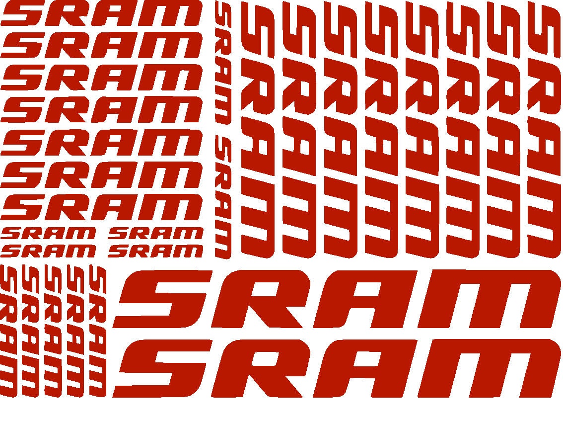 SRAM Bicycle Frame Sticker Set Satz Aufkleber Fahrrad Sport Mtb Tuning ...
