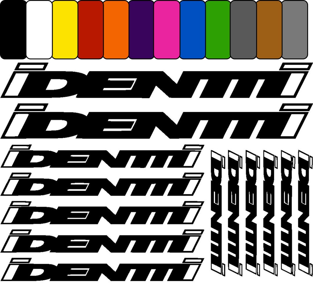 IDENTITI Bicycle Frame Sticker Set Satz Aufkleber Fahrrad Sport Mtb ...