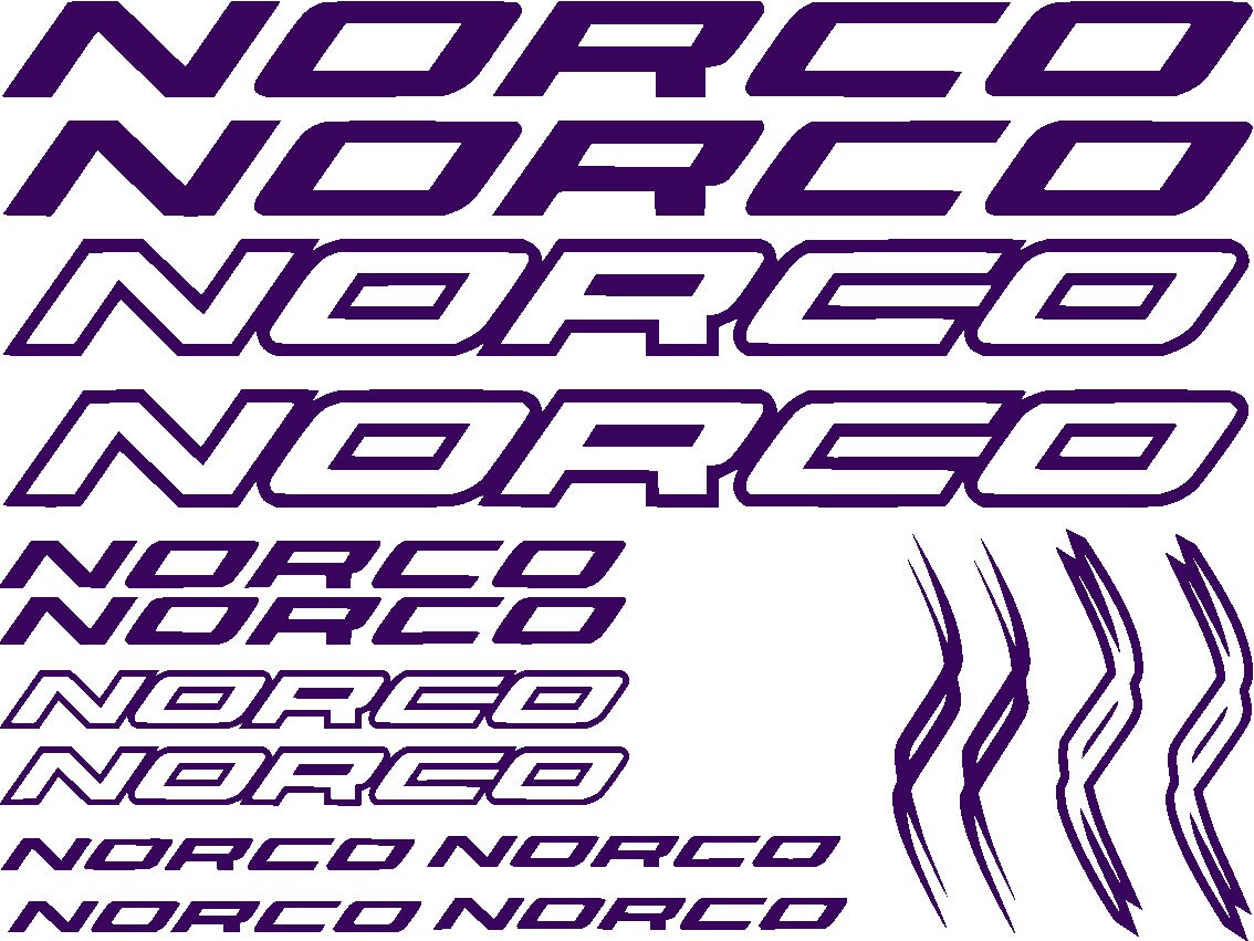 NORCO Bicycle Frame Sticker Set Satz Aufkleber Fahrrad Sport Mtb Tuning ...