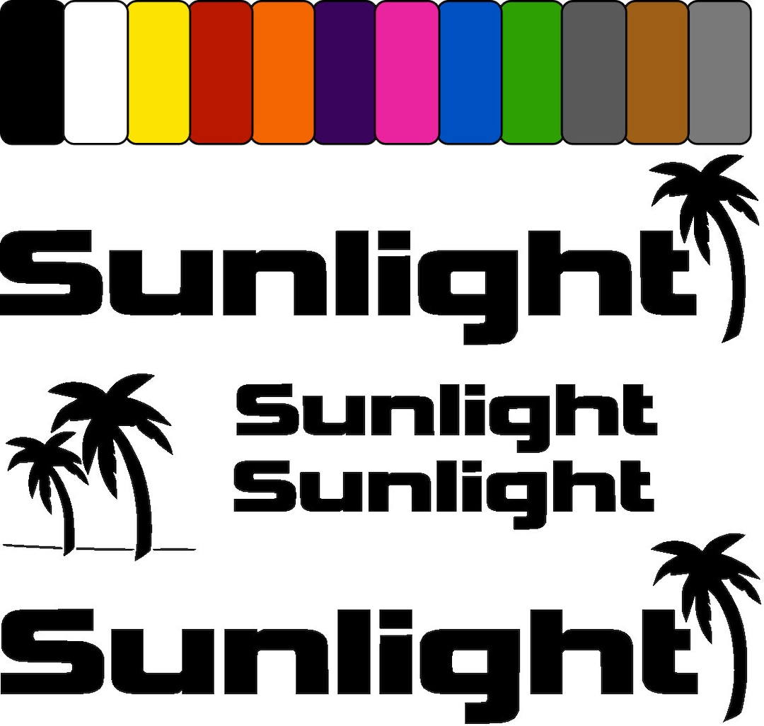 Sunlight Motorhome Car Sticker Set Satz Aufkleber Wohnmobil Camper ...