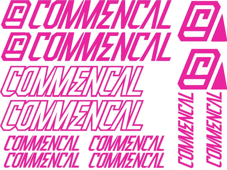 COMMENCAL Bicycle Frame Sticker Set Satz Aufkleber Fahrrad Sport Mtb ...