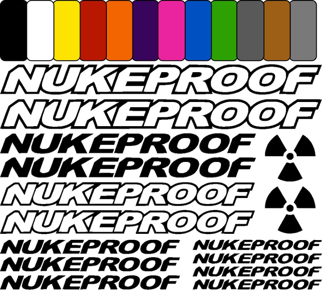 NUKEPROOF Bicycle Frame Sticker Set Satz Aufkleber Fahrrad Sport Mtb ...
