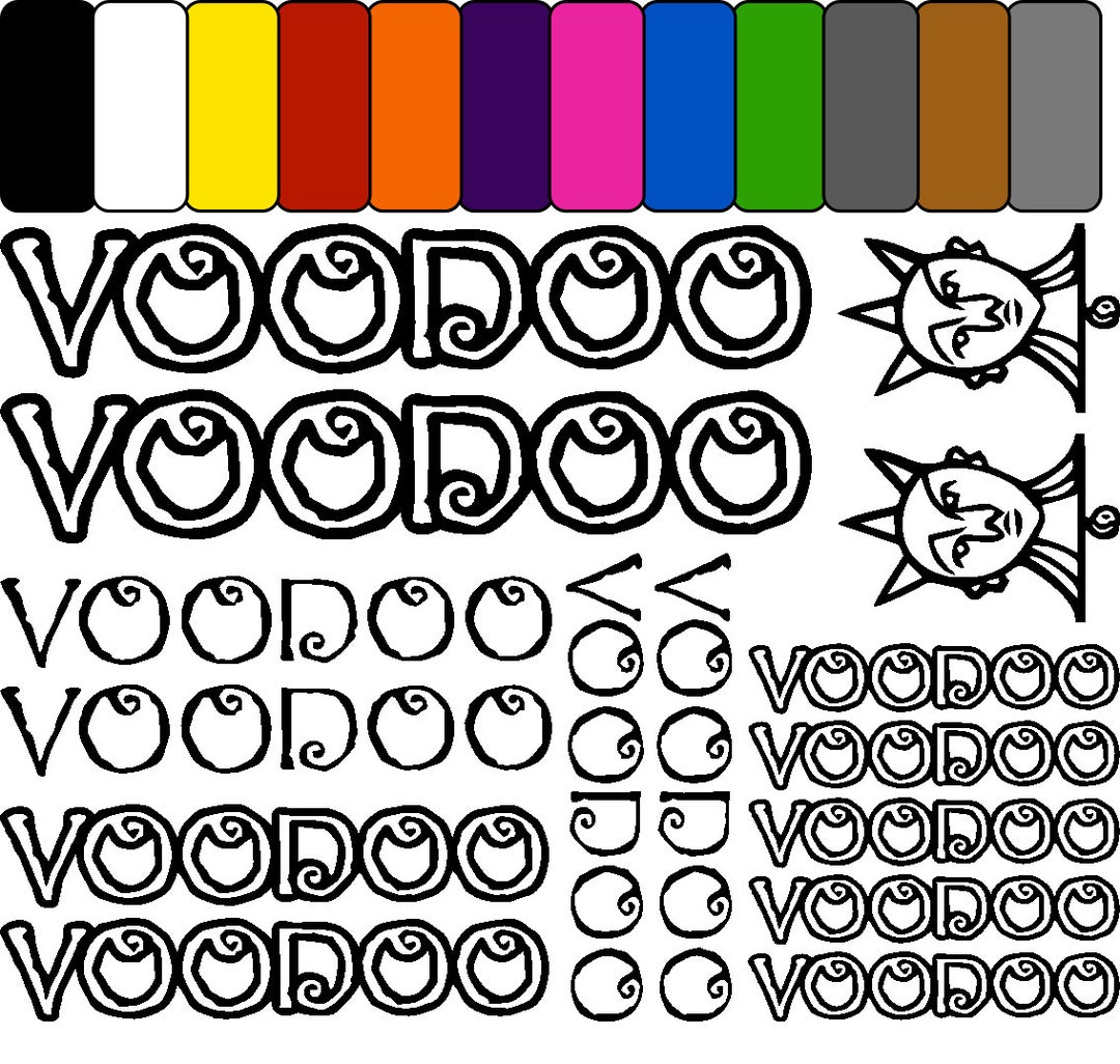 VOODOO Bicycle Frame Sticker Set Satz Aufkleber Fahrrad Sport Mtb ...