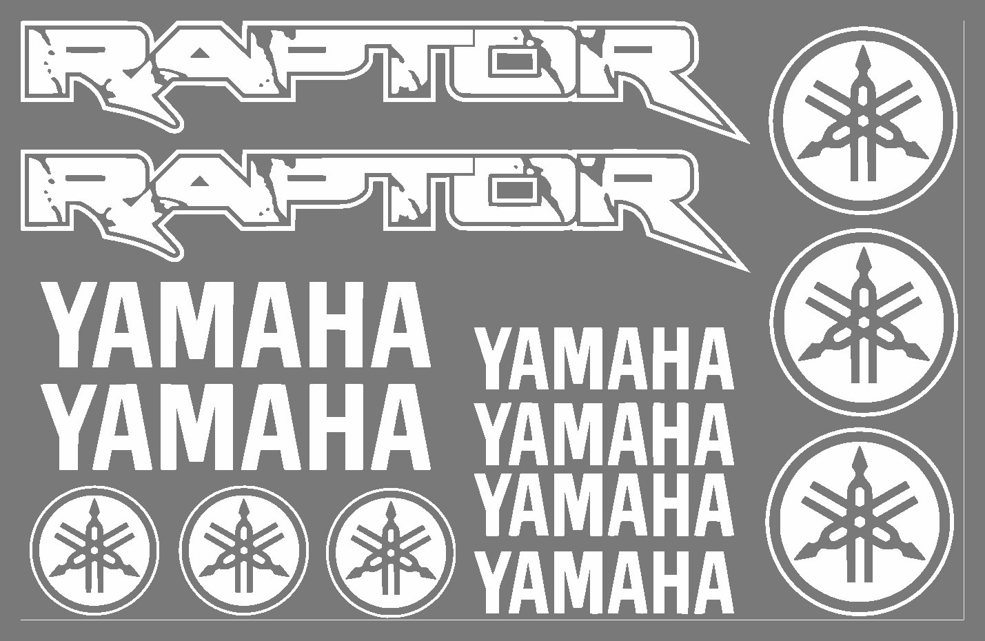 Yamaha Raptor Racing Sticker Set Satz Aufkleber Sport Tuning Ensemble D ...