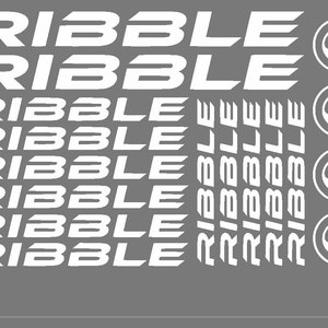 RIBBLE Bicycle Frame Sticker Set Satz Aufkleber Fahrrad Sport Mtb ...