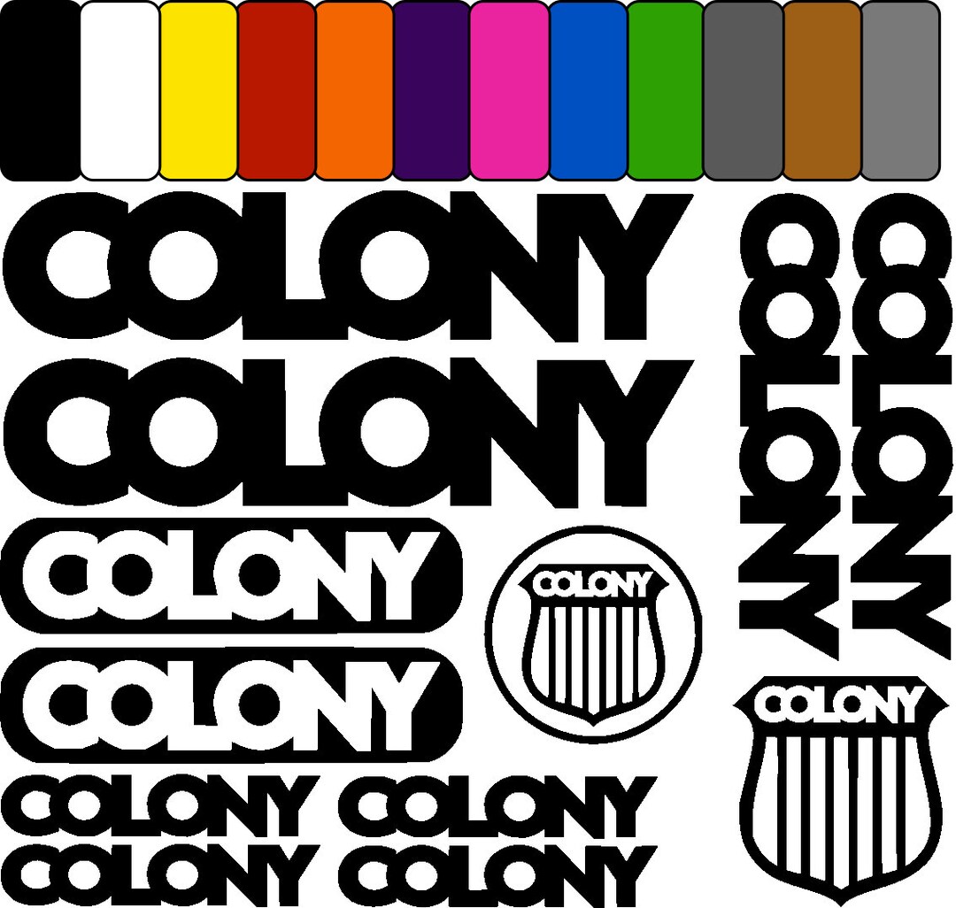 COLONY Bicycle Frame Sticker Set Satz Aufkleber Fahrrad Sport Mtb ...