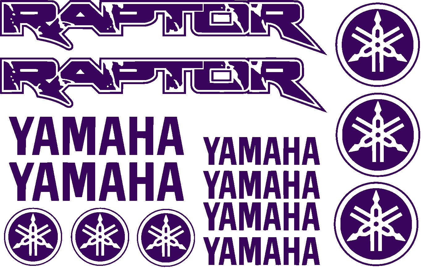Yamaha Raptor Racing Sticker Set Satz Aufkleber Sport Tuning Ensemble D ...