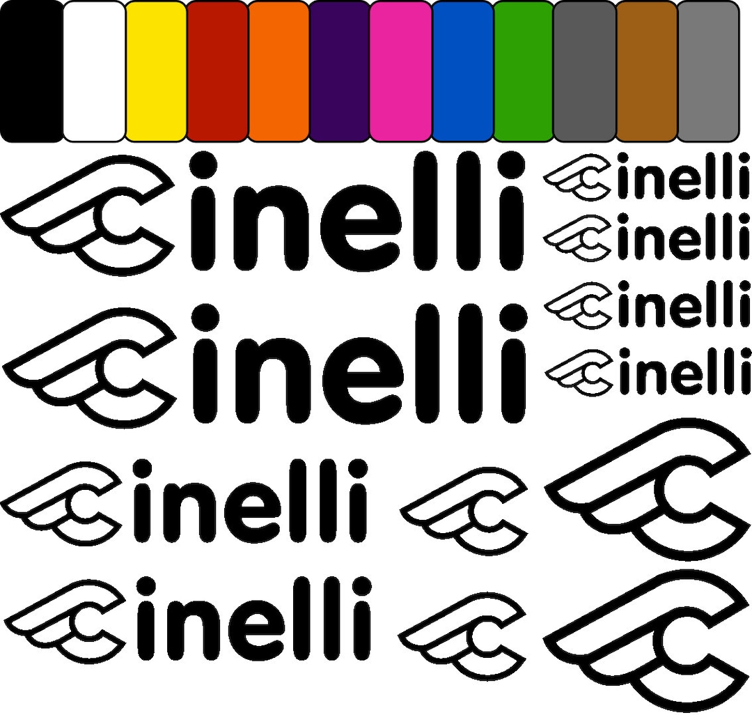 CINELLI Bicycle Frame Sticker Set Satz Aufkleber Fahrrad Sport Mtb ...
