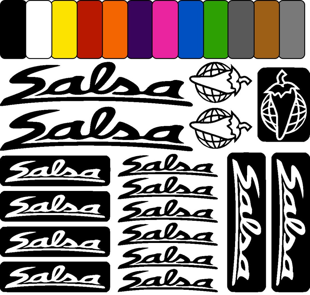 SALSA Bicycle Frame Sticker Set Satz Aufkleber Fahrrad Sport Mtb Tuning ...