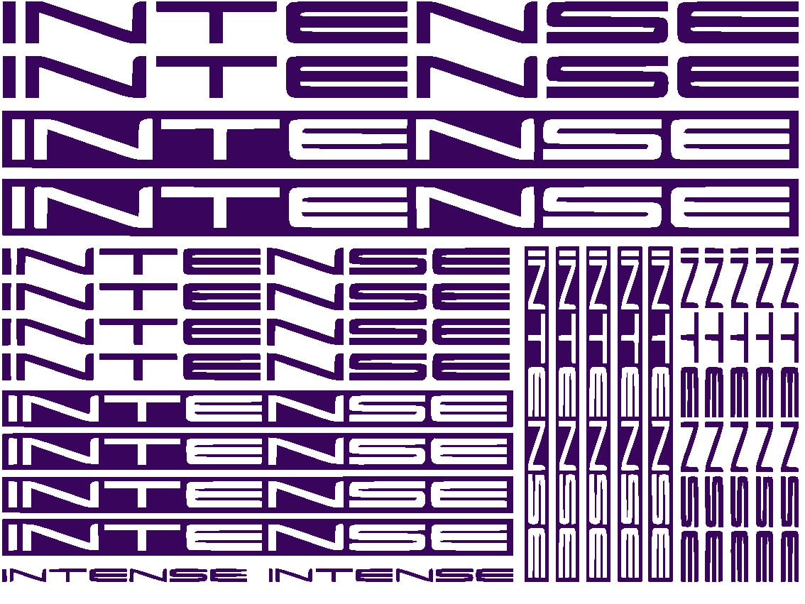 INTENSE Bicycle Frame Sticker Set Satz Aufkleber Fahrrad Sport Mtb ...