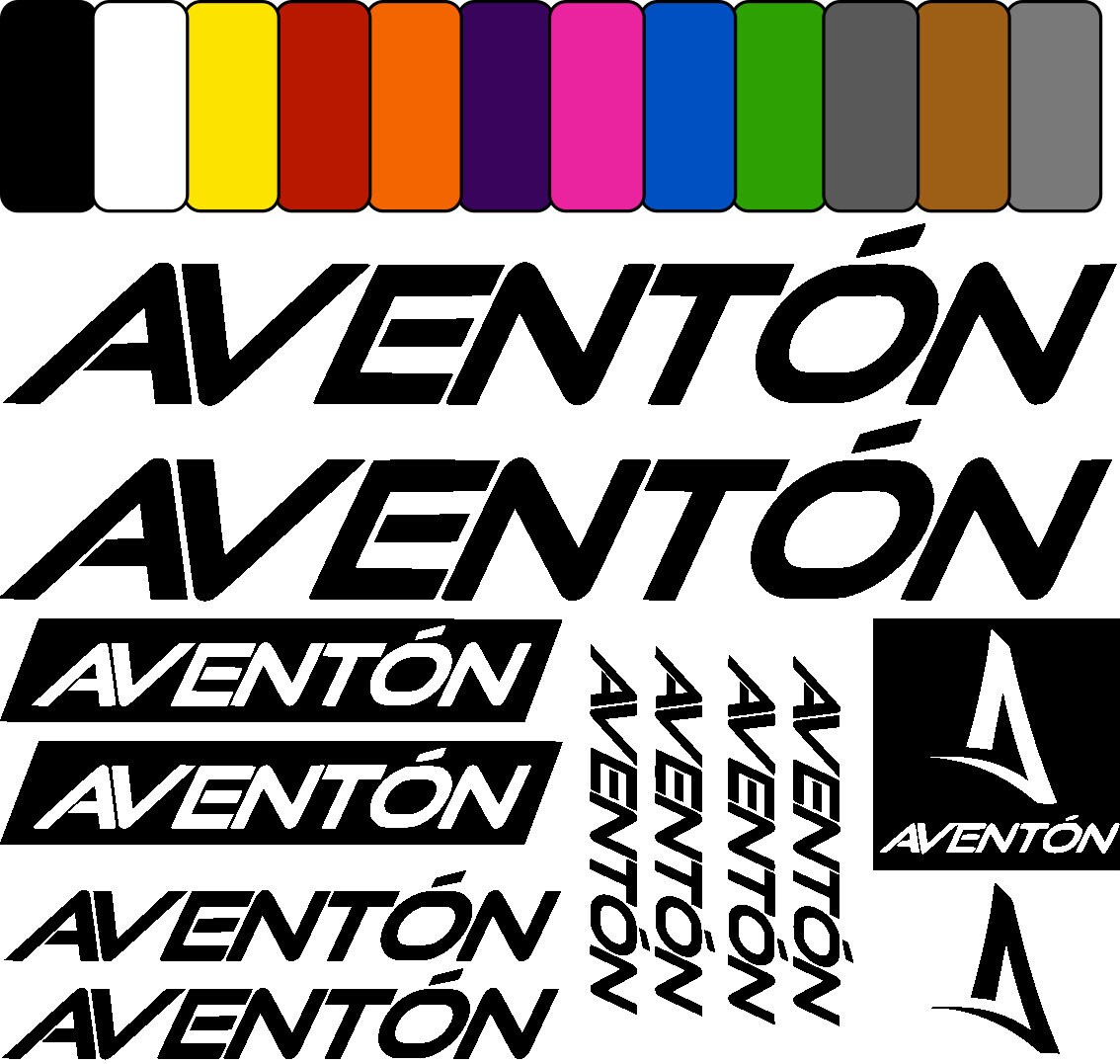 AVENTON Bicycle Frame Sticker Set Satz Aufkleber Fahrrad Sport Mtb ...