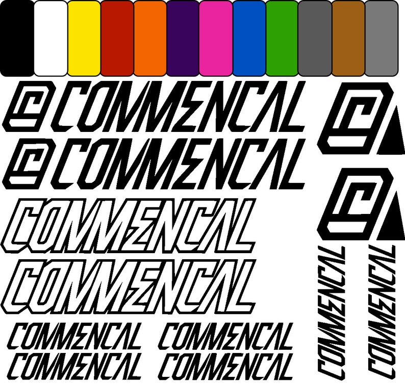 COMMENCAL Bicycle Frame Sticker Set Satz Aufkleber Fahrrad Sport Mtb ...
