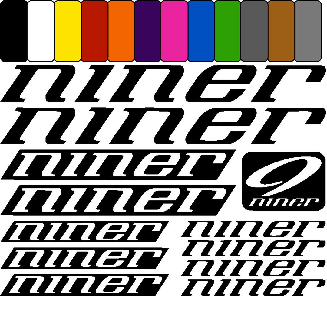 NINER Bicycle Frame Sticker Set Satz Aufkleber Fahrrad Sport Mtb Tuning ...