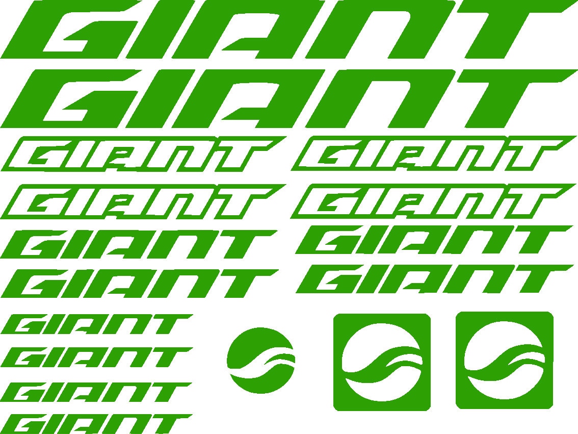 GIANT Bicycle Frame Sticker Set Satz Aufkleber Fahrrad Sport - Etsy