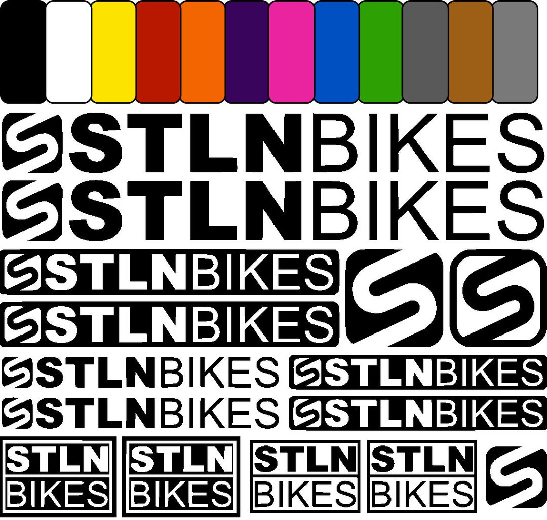 STLNBIKES STLN Bicycle Frame Sticker Set Satz Aufkleber Fahrrad Sport ...