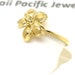12mm 14KT Solid Yellow Gold Hawaiian Plumeria Flower Ring - Etsy
