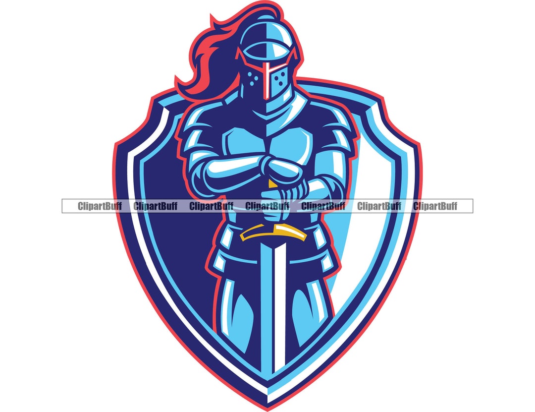 Knight Mascot School Armor Shield Sports Cartoon Character Game Symbol ...