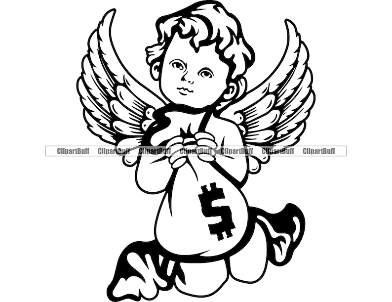 Gangster Hustle Angel Wings Baby Boy Religious Statue Money - Etsy
