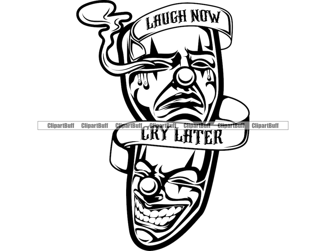 Gangsta Clown Quotes Sad Clown Gangster Etsy