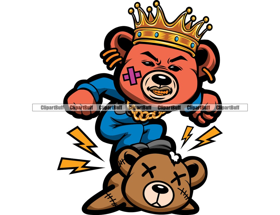 Gangster Hustle Teddy Bear King Stomping Head of Enemy Trench Thug Bad ...