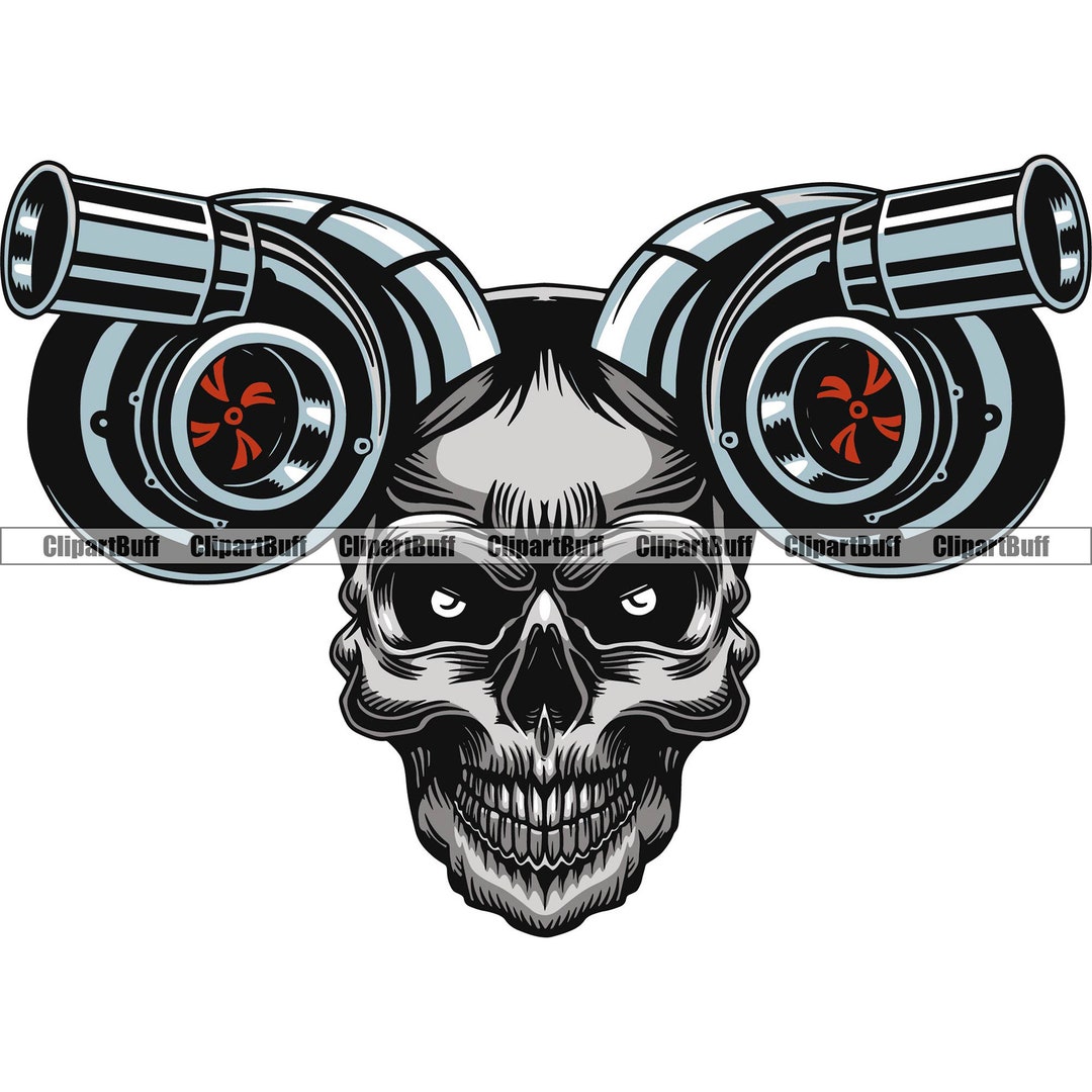 Turbo Booster Skull Skeleton Mechanic Car Truck Automotive Repair ...