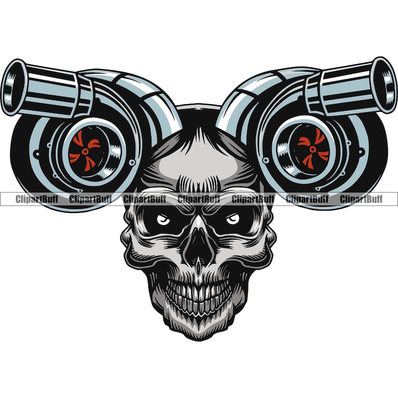 Turbo Booster Skull Skeleton Mechanic Car Truck Automotive - Etsy
