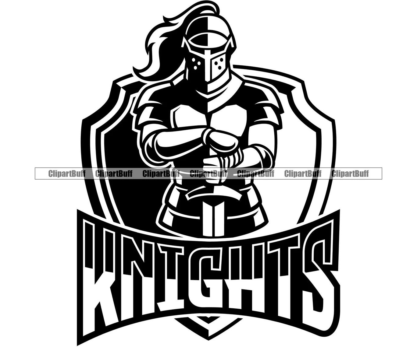 Knight Armor Mascot School Team Fantasy Esports Sports Character Game ...