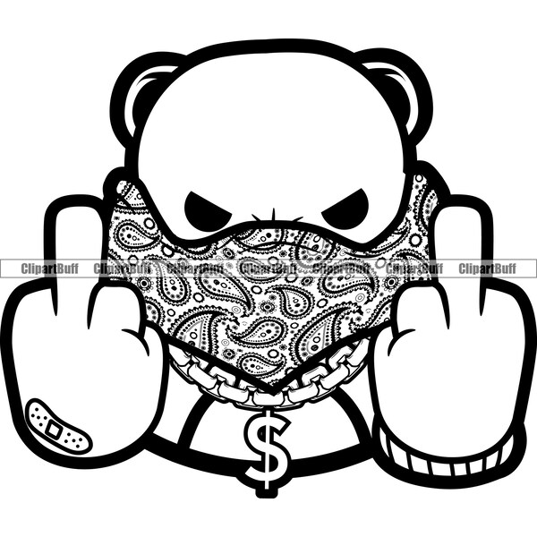 Bear Middle Finger - Etsy