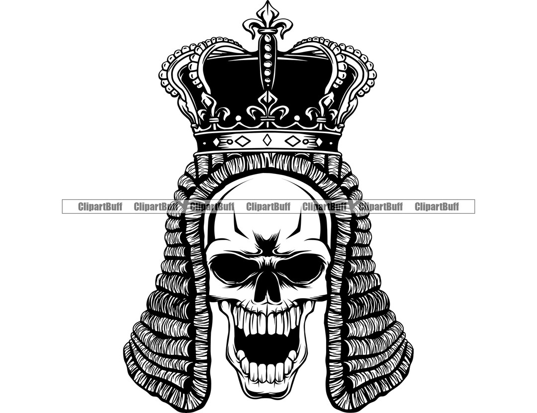 Skull Head King Royalty Wig Crown Skeleton Yelling Screaming Angry ...