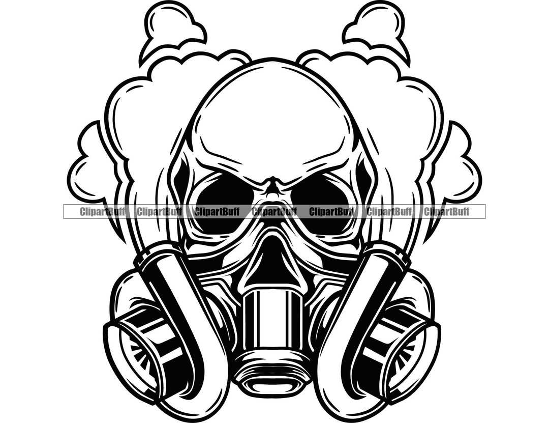 Skull Turbo Engine Oxygen Mask Exhaust Smoke Skeleton Head Biker ...