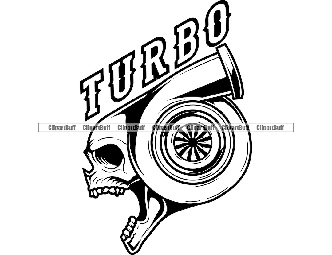 Skull Turbo Engine Screaming Skeleton Head Biker Mechanic Garage Shop ...