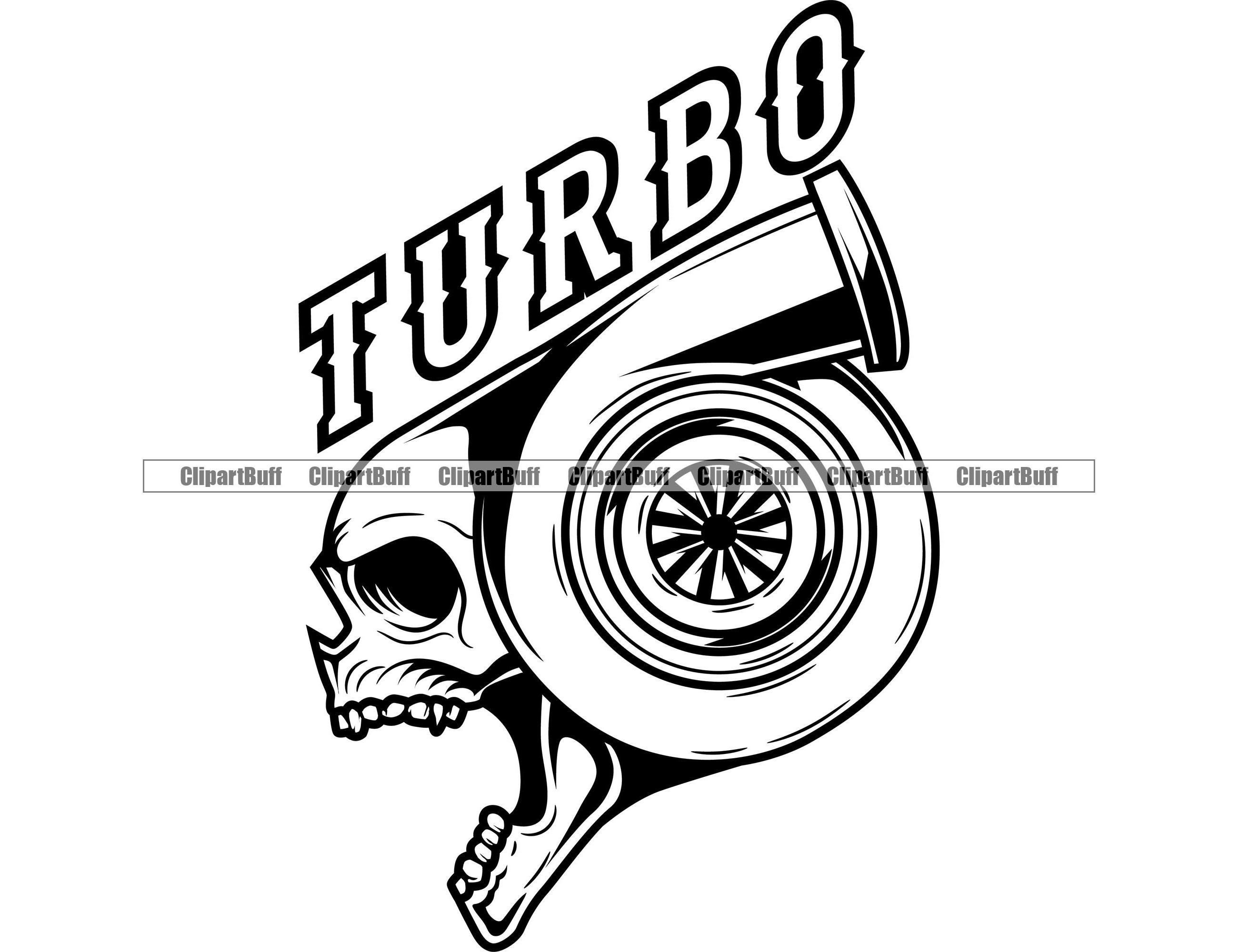 Skull Turbo Engine Screaming Skeleton Head Biker Mechanic Garage Shop ...