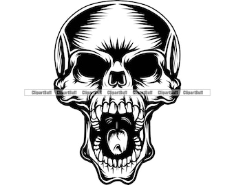 Skull Face Teeth Svg - Etsy