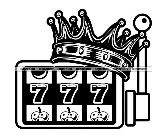 Slot Machine Vector Black And White