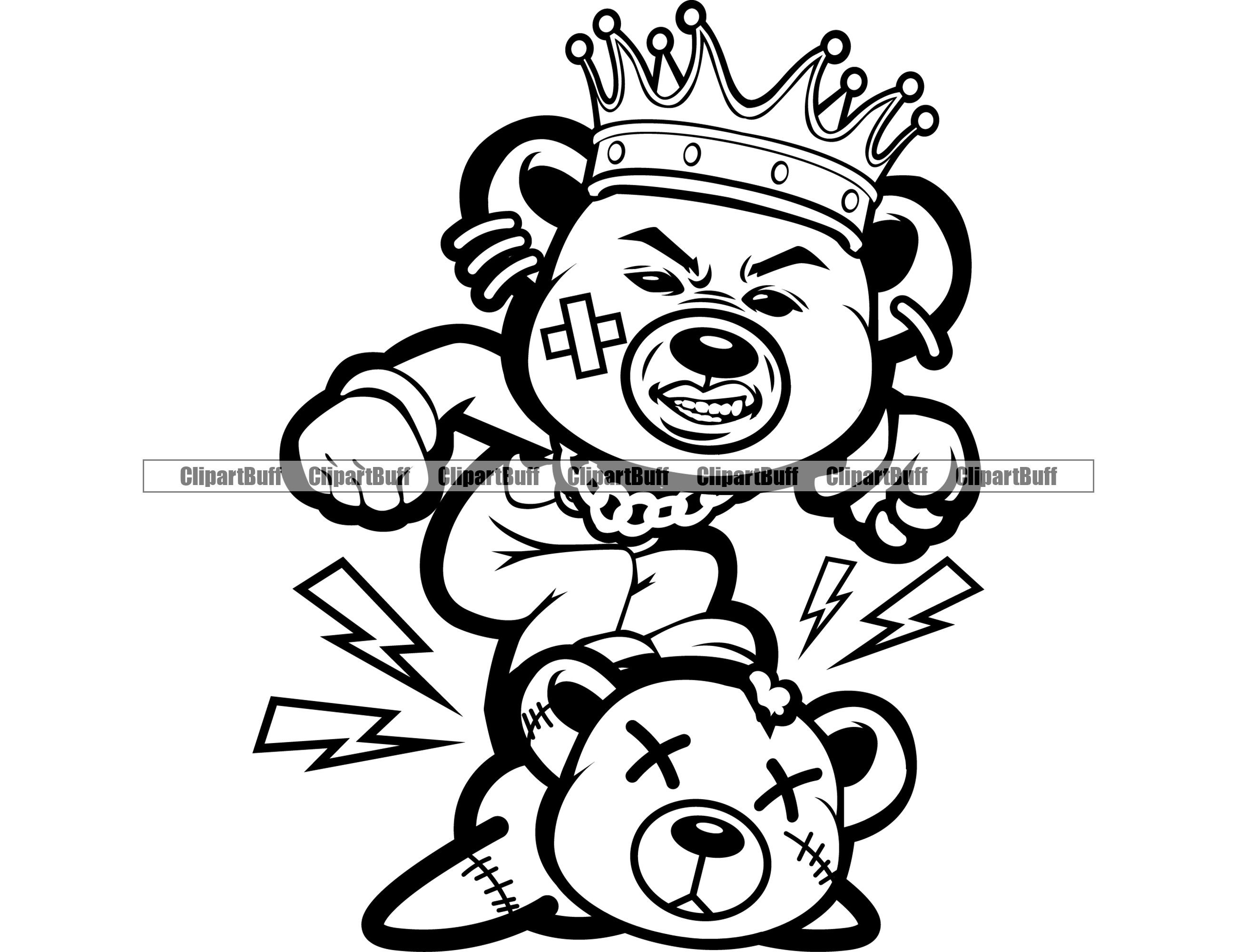 Gangster Hustle Teddy Bear King Beating up Enemy Thug Bad Boy Heartless ...