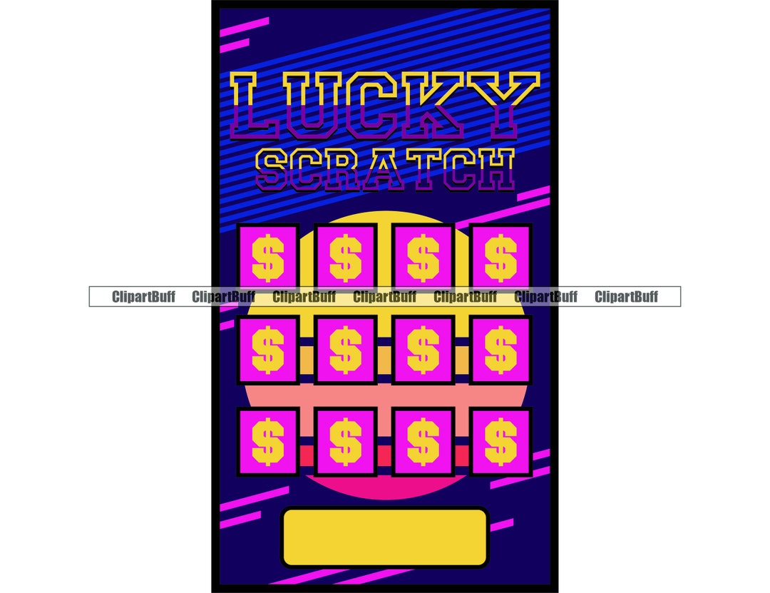 Lottery Ticket Lucky Scratch Game Gamble Jackpot Number Play Winner ...