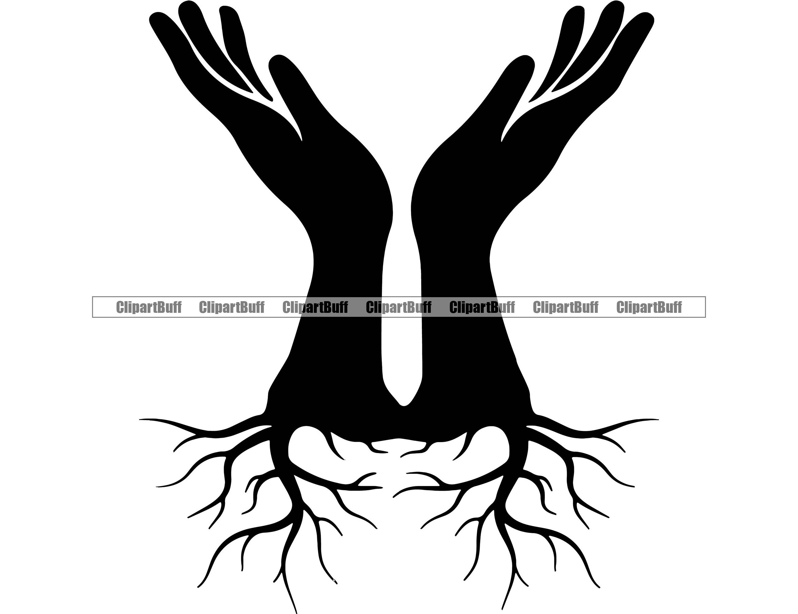 Tree Hands Praising Praise Praised Roots Rooted Open Body Sign | Etsy