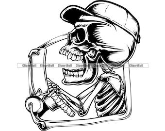 Skull Skeleton Semi Tractor Trailer Trucking Truck Driver Trucker Big ...