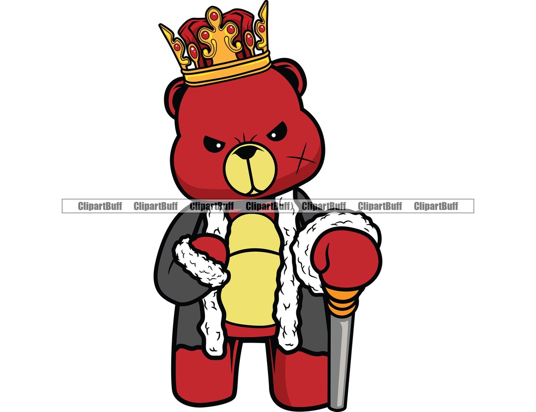 Gangster Hustle Pimp Teddy Bear King Scar Face Cane Fur Coat Rich ...
