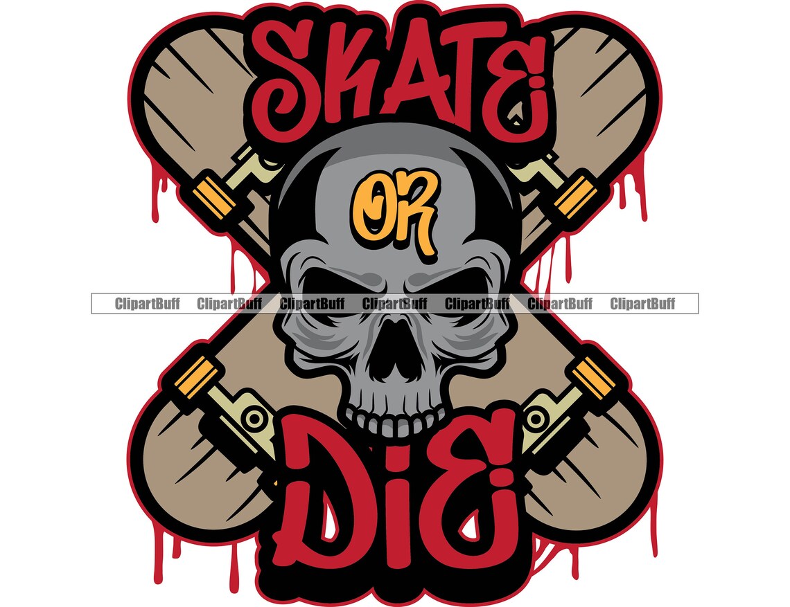 Skate Skateboard Skull Skeleton Skateboarding Skateboarder - Etsy