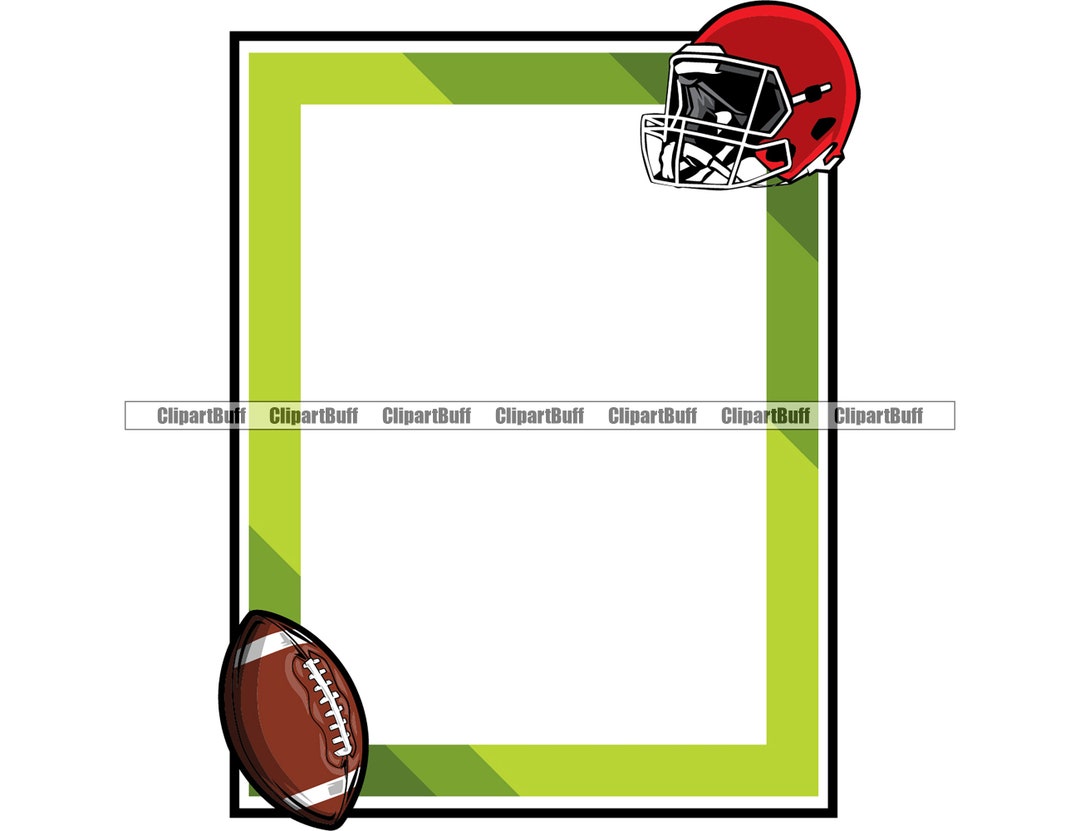 Football Frame Background Helmet Ball School Team Touchdown Goal Game ...