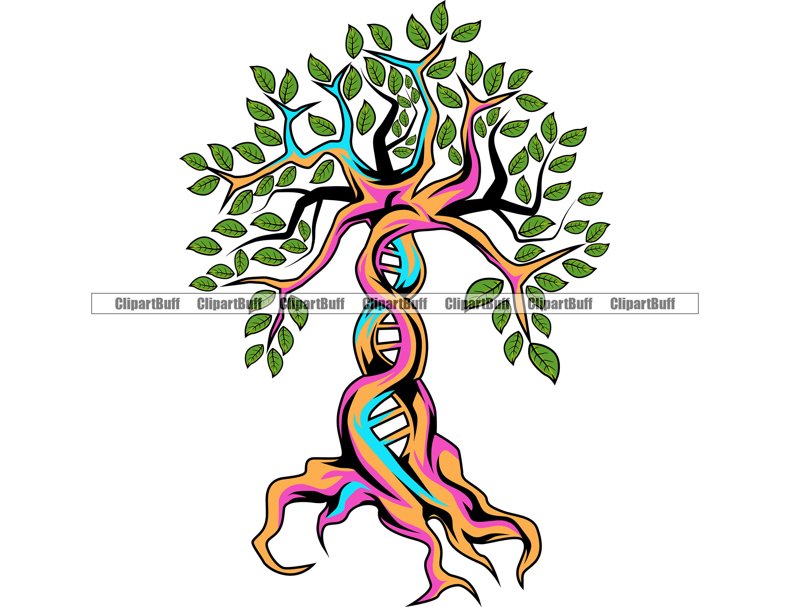 Dna Helix Tree Tattoo