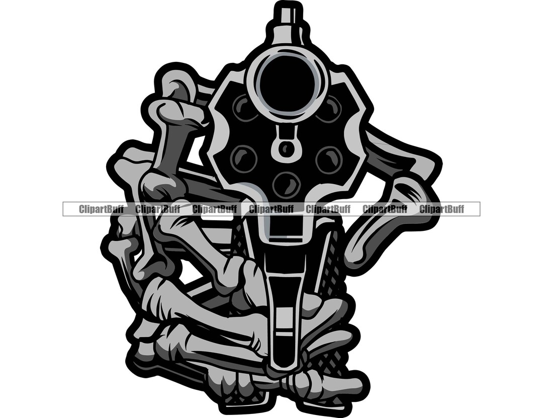 Skeleton Hand Gun Revolver Mob Mafia Crime Boss Gangster Death - Etsy