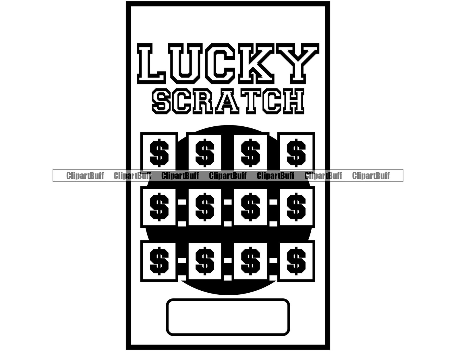 Scratch off Ticket Lottery Lucky Game Gamble Jackpot Number Play Winner ...