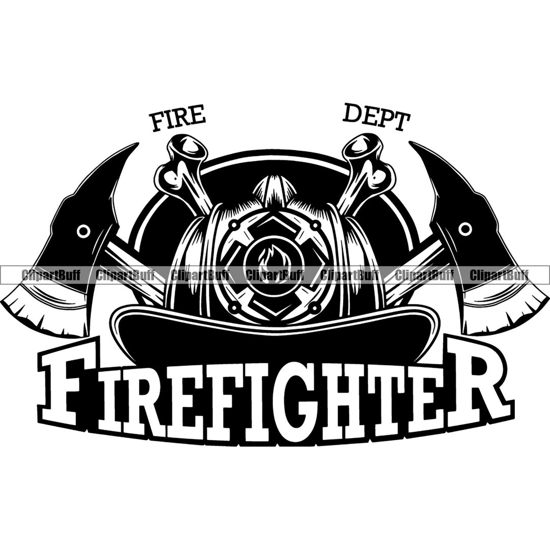 Fire Dept Firefighter Firefight Firefighting Fireman Cross Axe Helmet ...