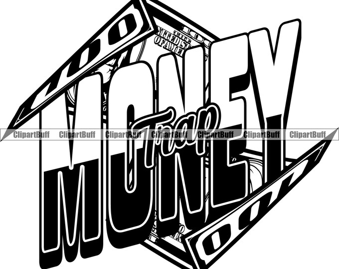 100 Money Trap Gangster Hustle Money Stuck Star Cash Rich Plug Trapper ...