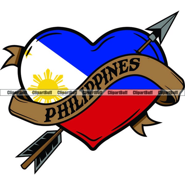 Philippines Flag Heart Svg - Etsy