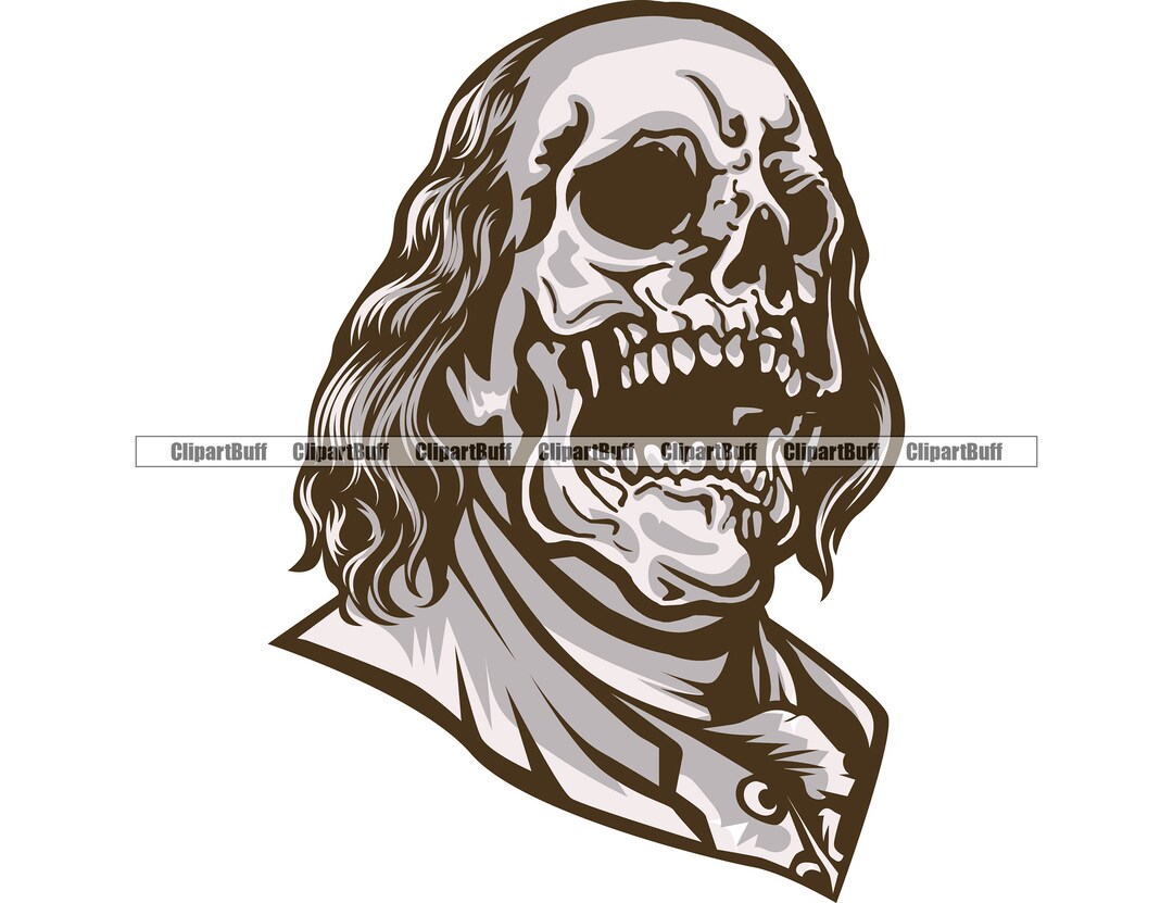 Dead President Ben Franklin Skeleton Horror Face Skull Boss Ghost Trap ...