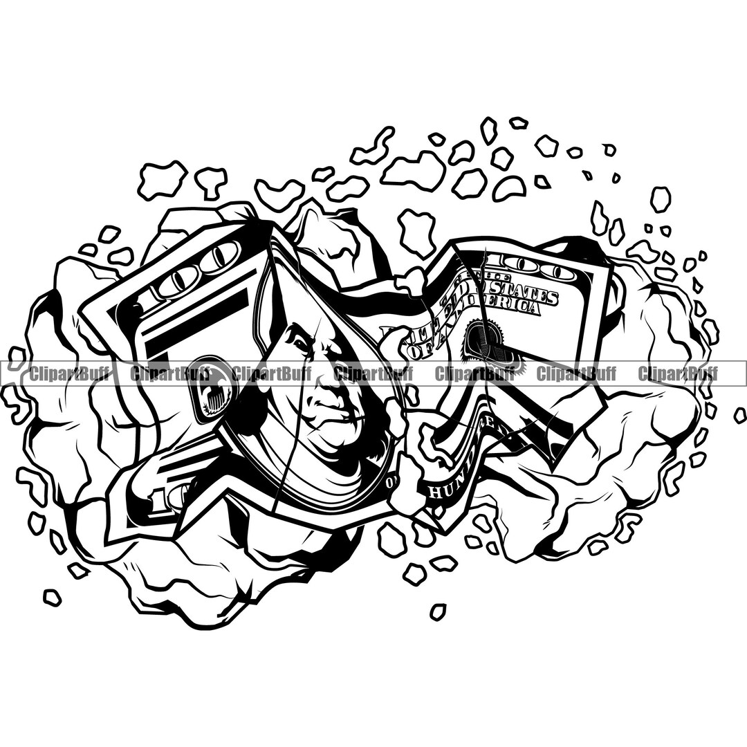 Dirty Money 100 Dollar Bill Mud Muddy Cash Hustle Hustling - Etsy