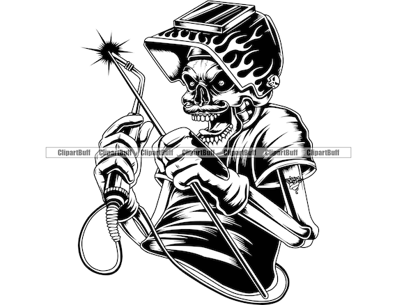 Welding Skull Weld Welder Skeleton Flaming Mask Helmet | Etsy